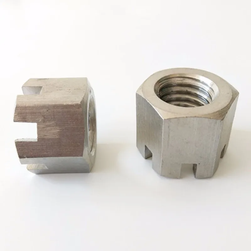 M42*4.5mm Pitch M45 Unc Threaded Stainless Steel Hexagon Slotted Nut ...