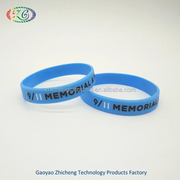Custom Slim Printed Logo Silicone Wristband / Thin Silicone Bracelet ...