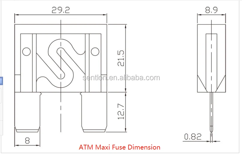High Quality32v 20a~120a Car Vehicle Atm Maxi Blade Fuses - Buy Atm ...