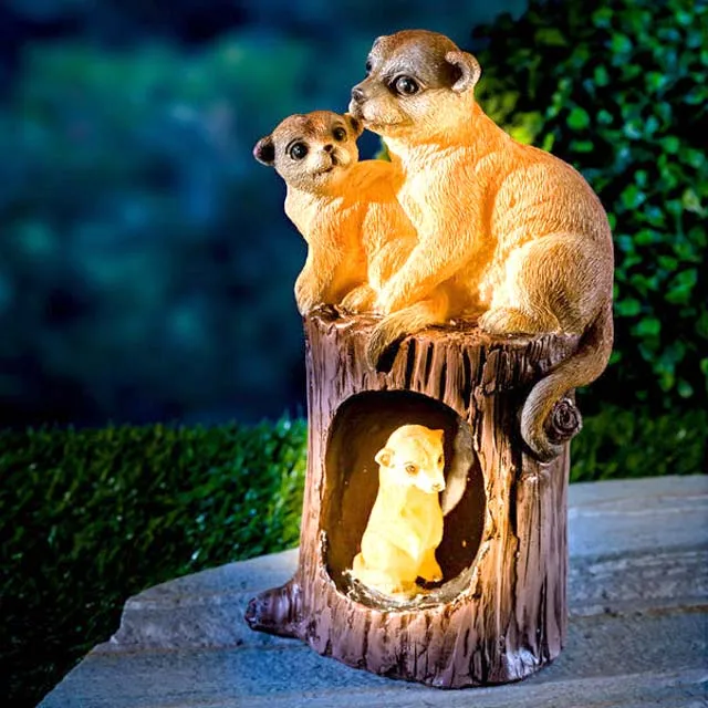 Fox Solar Light Statue Polyresin Figurine Garden Decoration - Buy ...