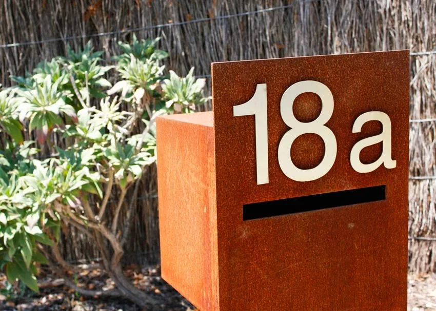 Outdoor Corten Steel Lockable Mailboxes for Apartments