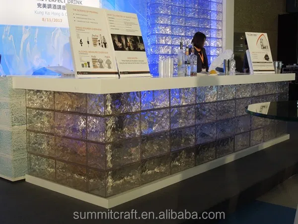 Custom Project Clear Resin Acrylic Artificial Ice Block Bar Counter ...