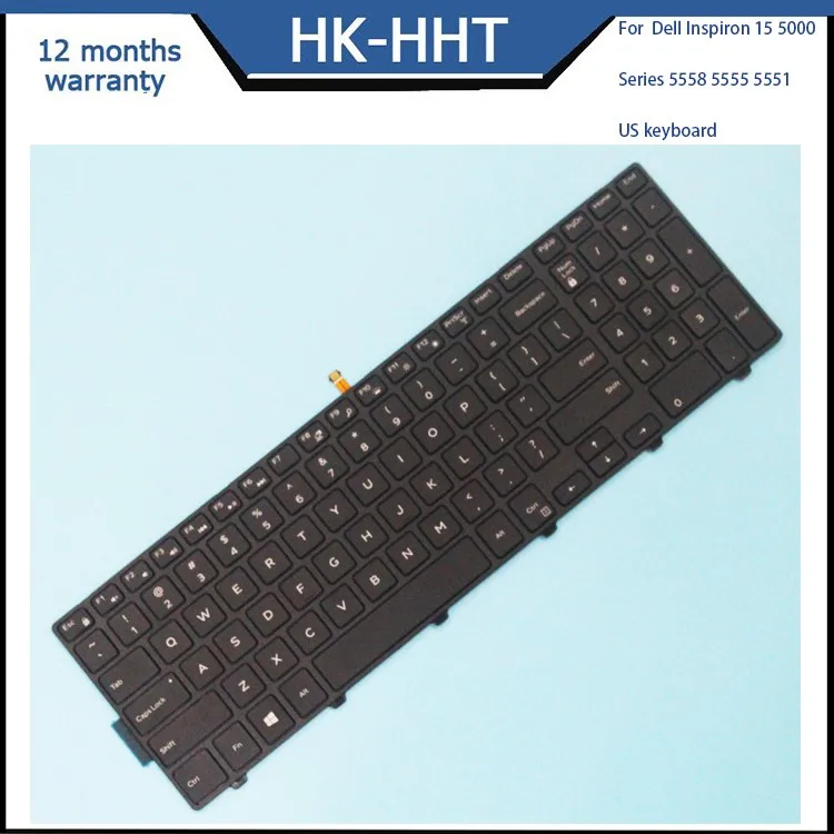 Us Layout Laptop Keyboard For Dell Inspiron 15 5000 Series 5558 5555 ...