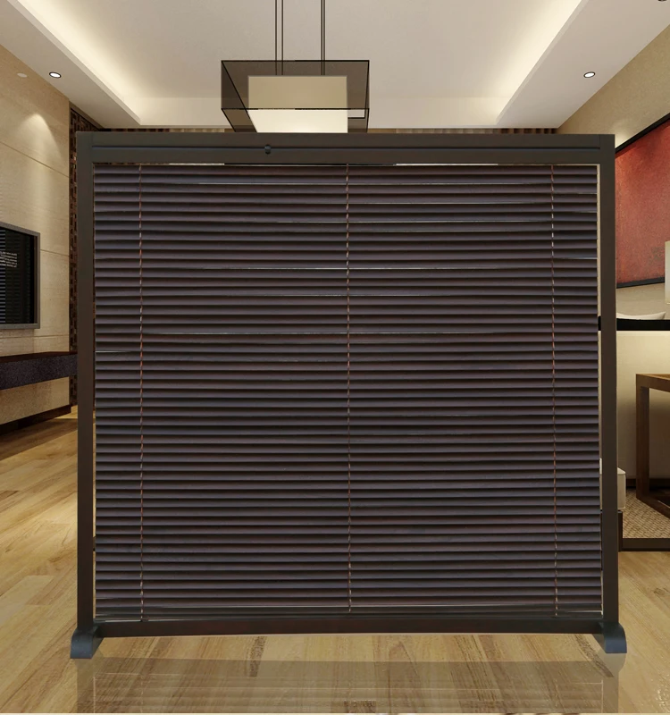Louver,Adjustable Luminance,Solid Wood Screen,Partition,Folding,Simple ...