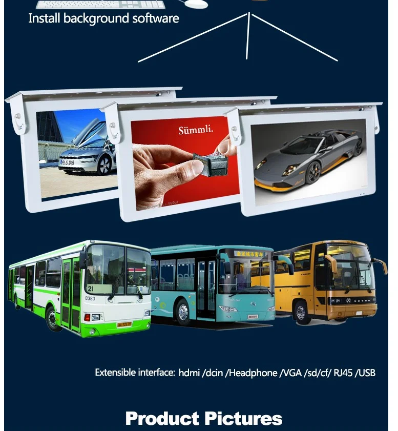 18.5/21.5 Inch Roof Bus Lcd Digital Signage And Displays - Buy Bus ...