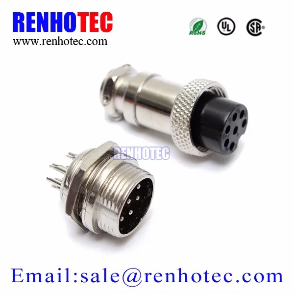 GX12 8 Pin Right Angle Connector - Waterproof M12 4 Pin Bulkhead Parts ...