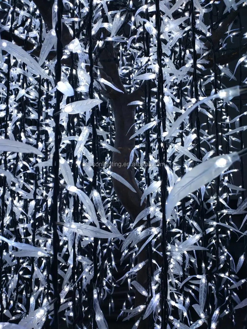 Led Lighted White Willow Christmas Tree - Buy Led Weeping Willow Tree ...