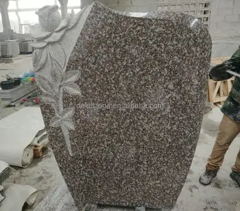 G664 Granite Memorial Flower Design Headstone With Flower - Buy ...