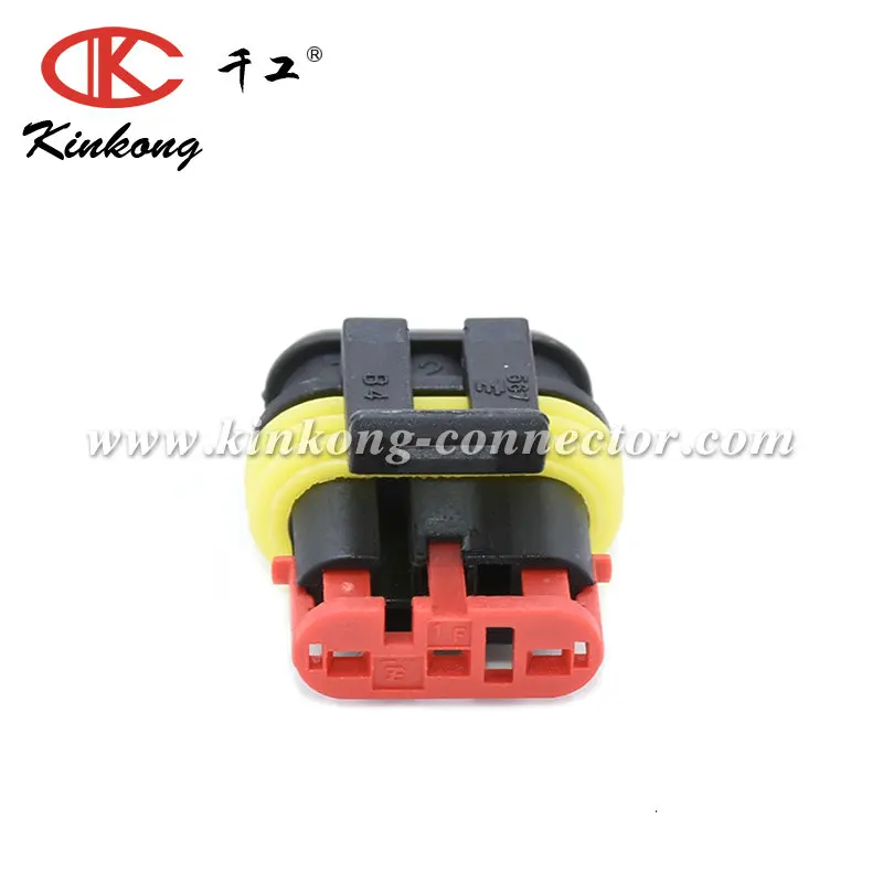 Te Connectivity 3 Pin Female Waterproof Automobile Connector 282087-1 ...