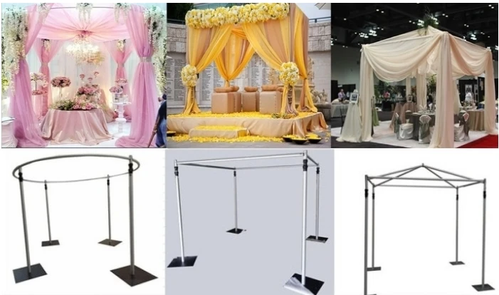 Used Stand Ceiling Draping Pole Design Kits Circle Pipe and Drape ...