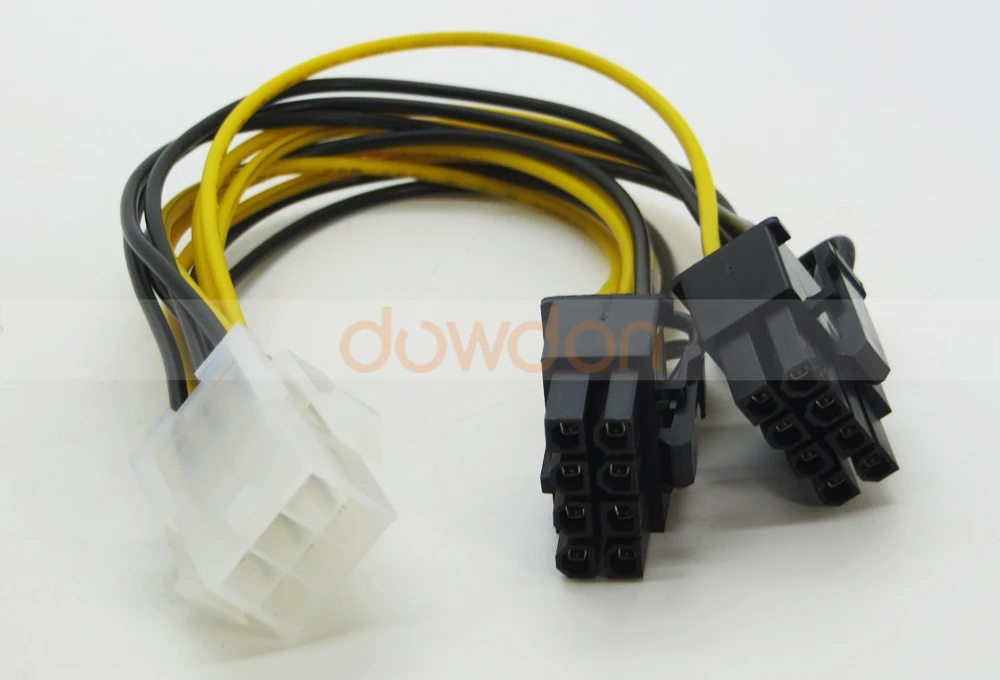 Pcie 6 Pin "y" Split To Two Pcie 2.0 8(6+2) Pin Cable Pci-express 2.0 ...