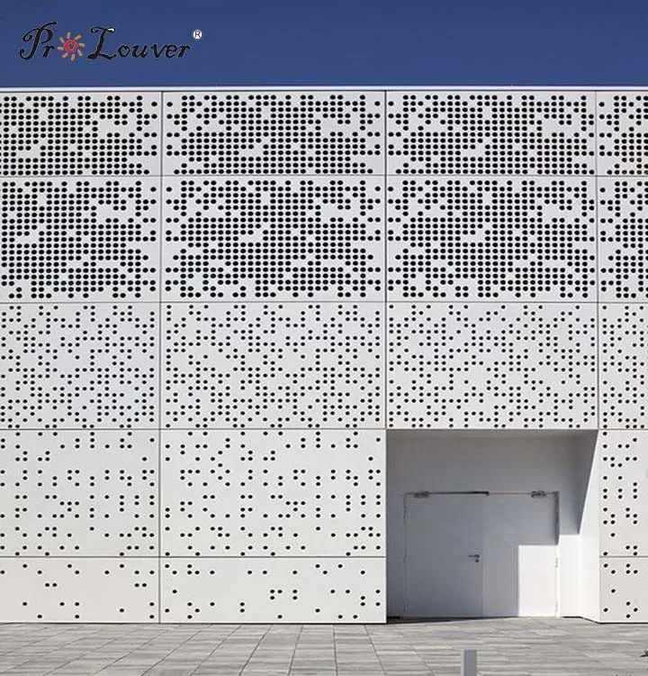 Panel de fachada de Metal perforado de aluminio decorativo Exterior ...