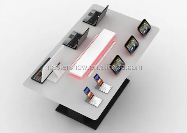 Wooden Notebook Computer Promotion Table Computer Store Display ...