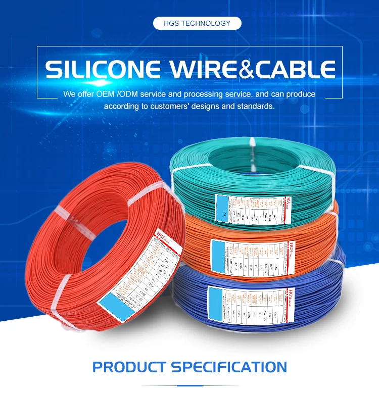 Flexible Silicone Covered High Temperature Performance Rubber Insulated ...
