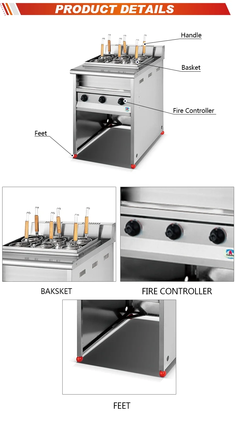 Hgn-748 Cooker Pasta Boiler Machine/commercial Pasta Noodle Cooker ...