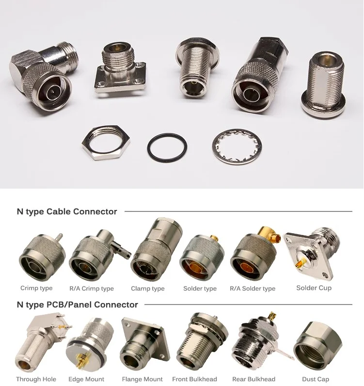 Straight Solder Bulkhead N Type Female Connector Lmr400 - Buy N Type ...