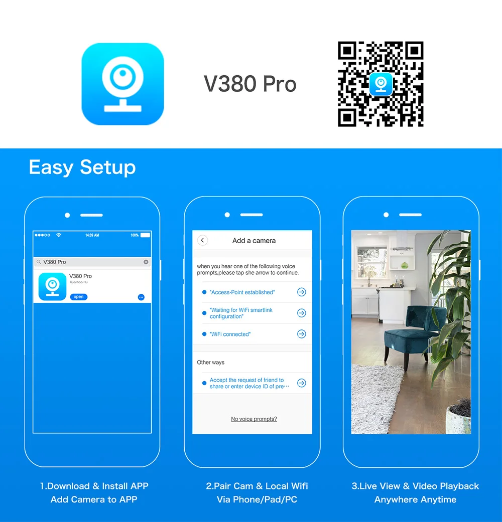 LOOSAFE 1080P IP Camera with 2 Way Audio - Outdoor & Cloud Storage