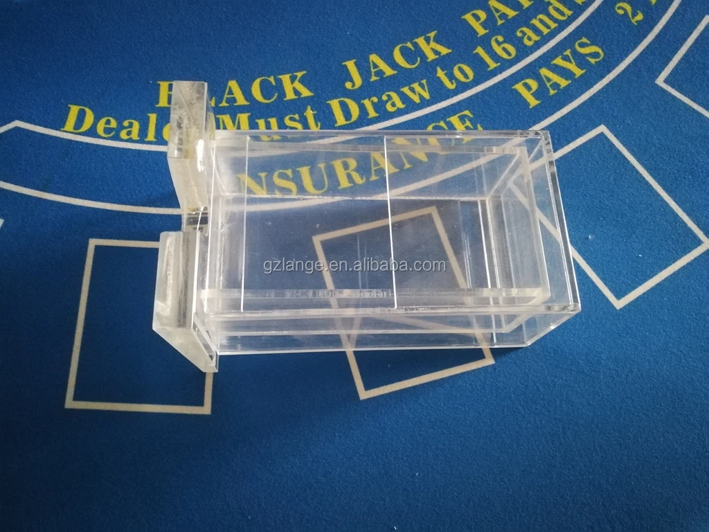 Custom Clear Acrylic Baccarat Poker Collection Cut Playing Card Holder ...