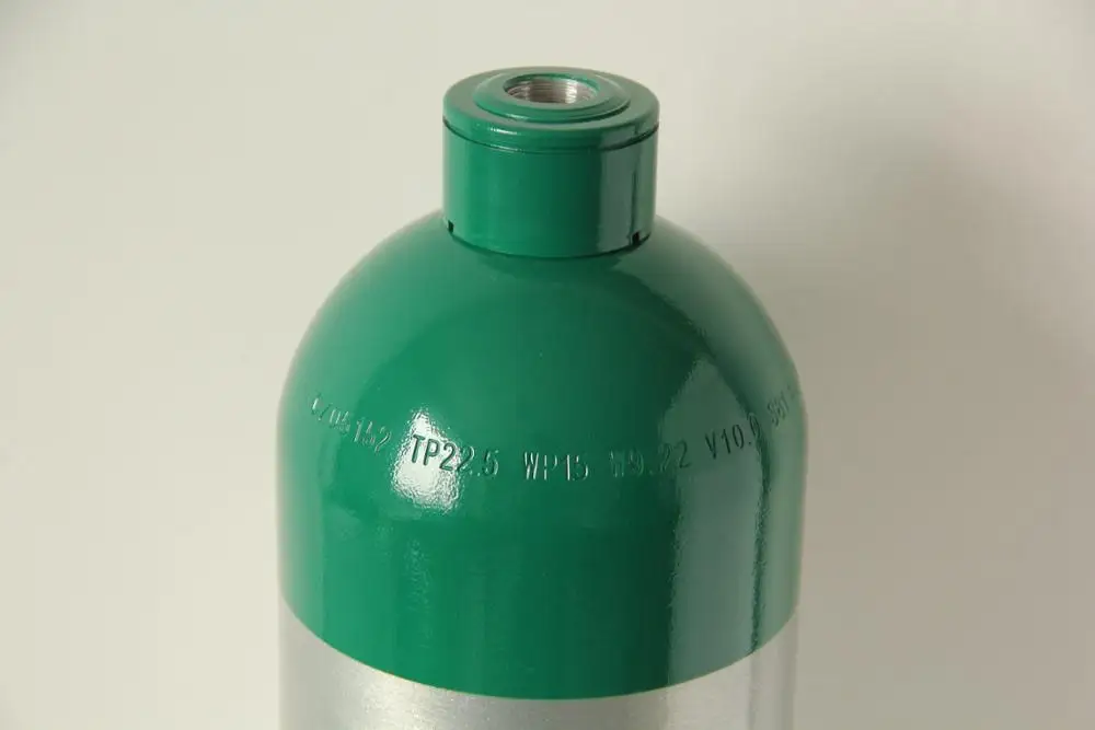 Portable Medical Oxygen Tank - Small Aluminium Cylinder, 3.8 cu in ...