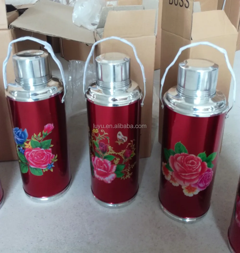 2l And 3.2l Red Chinese Style Metal Thermos Vacuum Flask - Buy Retro ...