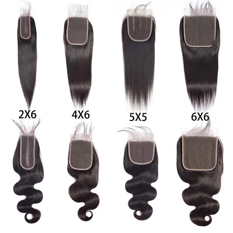 Preplucked Human Hair Lace Closure - All Sizes & Colors