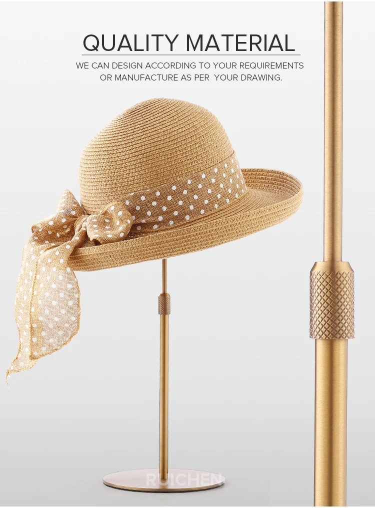 Wholesale Customized Hat Rack - Titanium Gold Stainless Steel