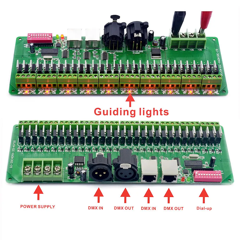 Controlador de tira LED DMX rgb, 30 canales, decodificador dmx 512 ...
