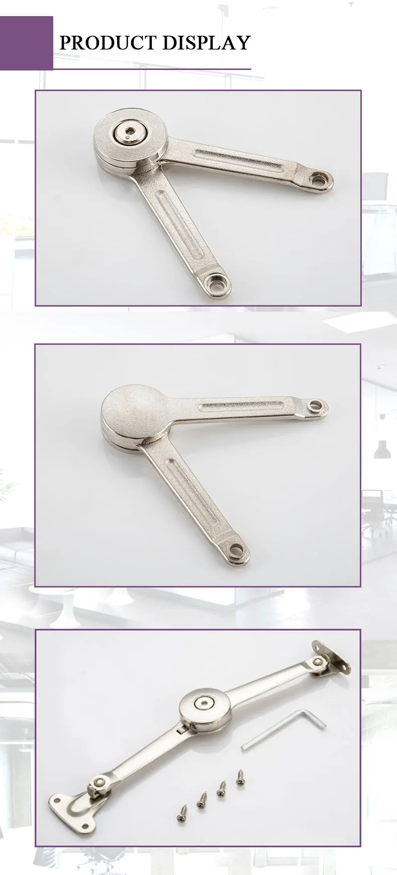 360 Degree Heavy Duty Metal Cabinet Door Lid Stay,Damp Support Folding ...