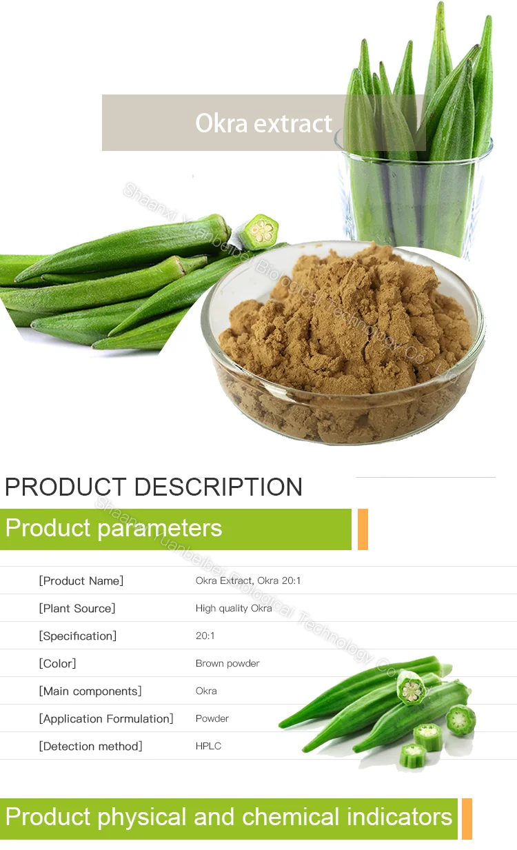 Okra Powder Factory Wholesale Okrai Extract 20:1 - Buy Okra Price ...