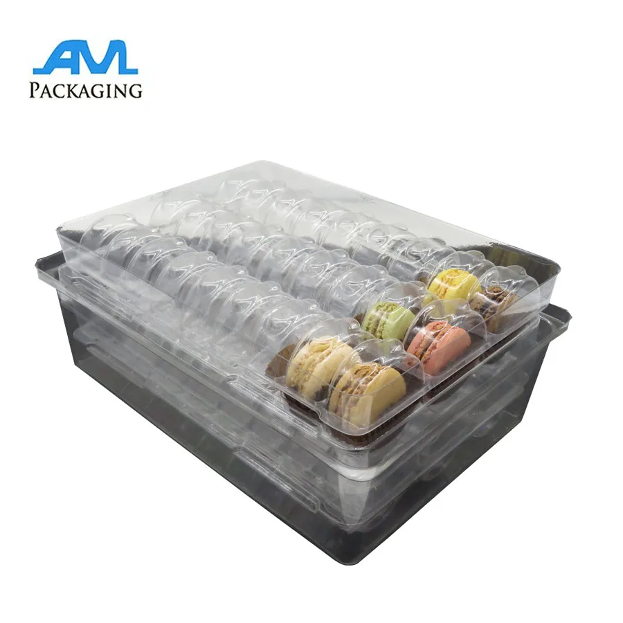 Custom Clear PET Plastic Macarons Packing Box - Blister Packaging Tray