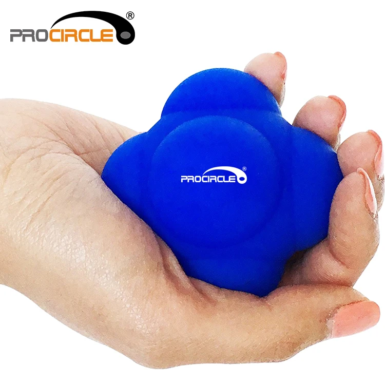 Random Bounce Coordination Rubber Reaction Ball Agility Speed Trainer ...