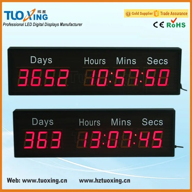 10000 Days LED Digital Countdown Timer Wall Mount - TUOXING