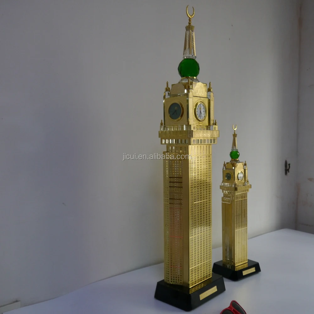 Crystal Makkah Royal Clock Tower For Crafts Decoration And Islamic Gift ...