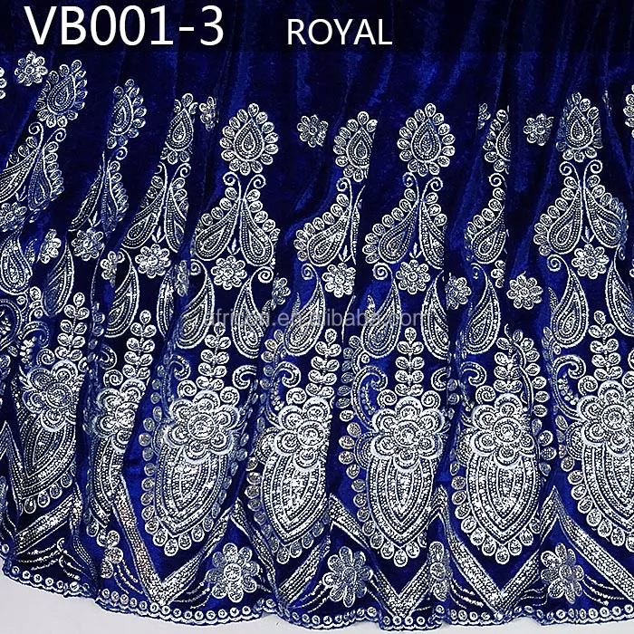 Vb001-3 Wholesale Velvet George Lace Wrappers - Buy African George ...