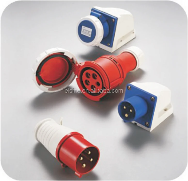 2015 New 16a 2p+e 3 Pin 220-250v Ip4 013n Single Phase 3 Wires Splash ...