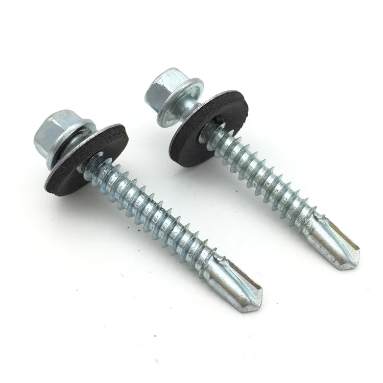 Zinc Plate Hex Washer Head DIN 7504 K Self Drilling Screws