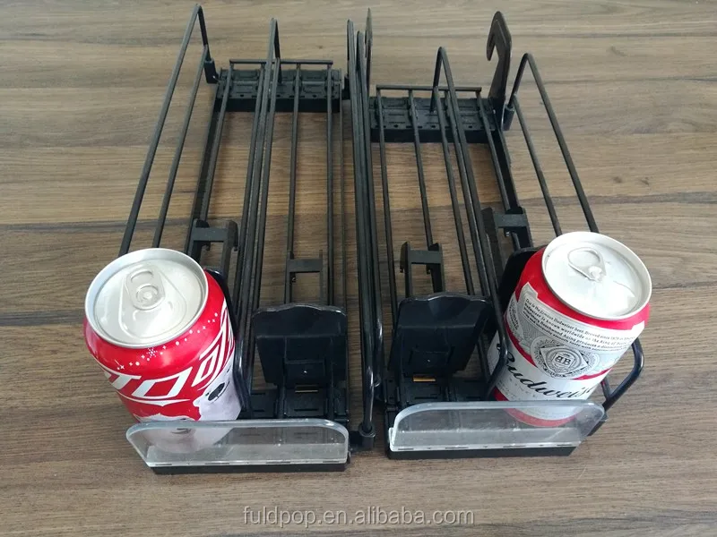Width Adjustable Refill Spring Loaded Shelf Pusher System