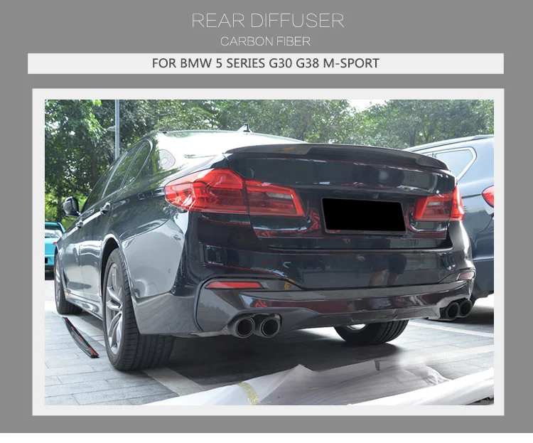 2pcs/set P Style 5 Series G30 G31 G38 Carbon Fiber Rear Diffuser For ...