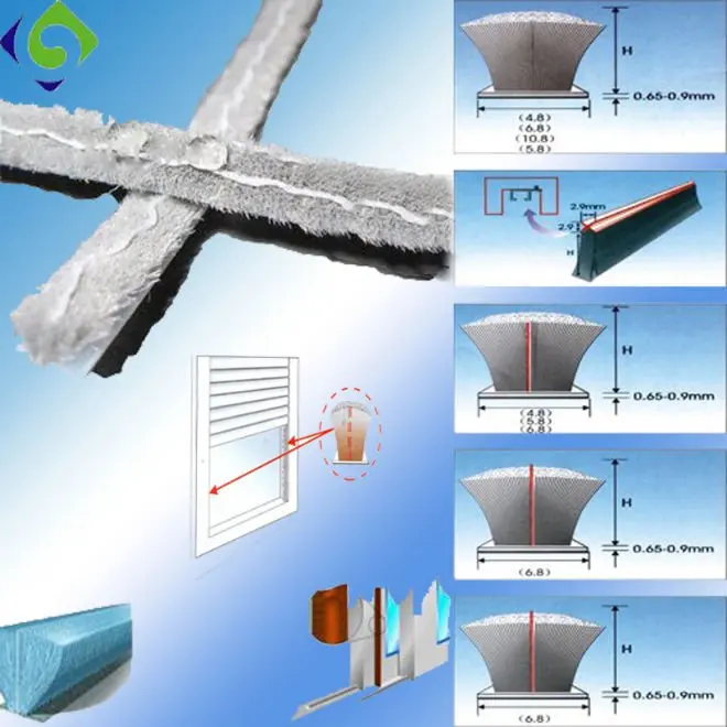 Siliconised Polypropylene Barrier Fin Pile Weatherstrip - Buy ...