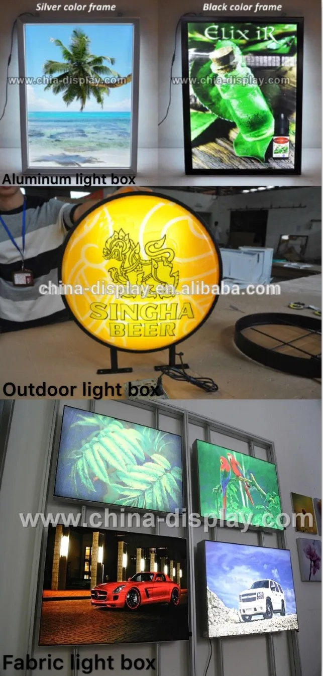 A3 Size Customized Logo LED Display Acrylic Light Panel Back-lit Photo ...