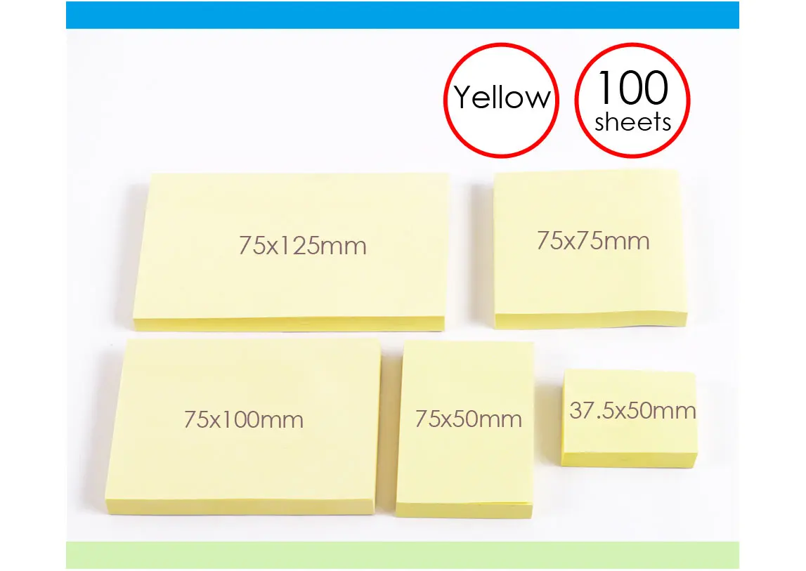 Foska Hot Sale Yellow Offset Paper Memo Pad sticky Notes, View sticky ...