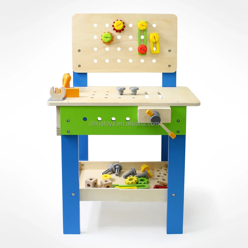 Children Kit Workbench Tool Set Diy Play Wooden Toy For Kids - Buy ...
