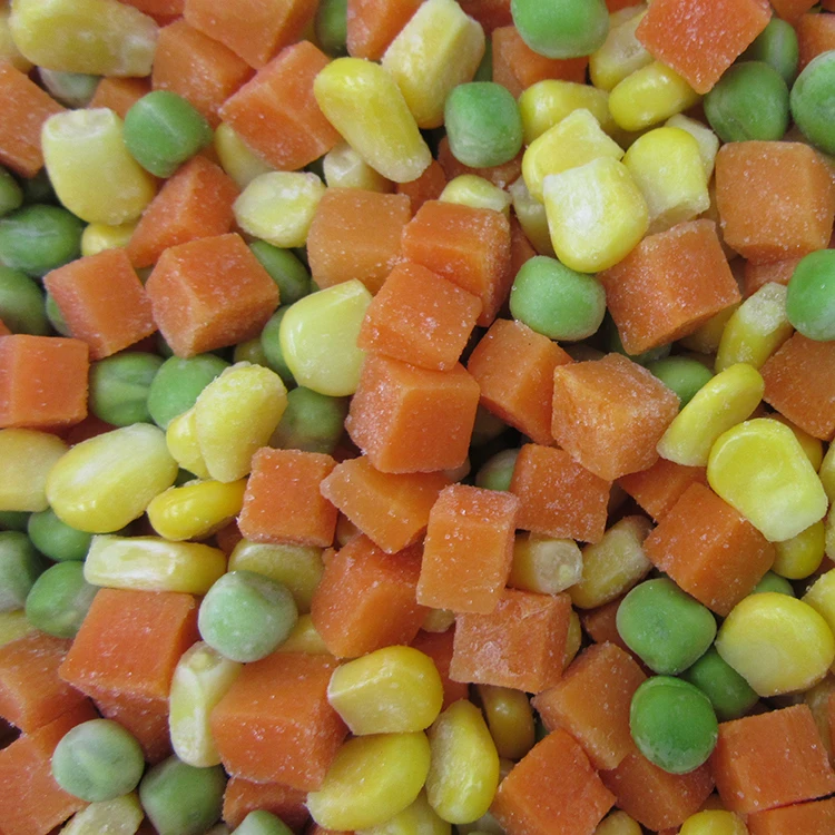 Iqf Frozen Mixed Vegetables Carrot Sweet Corn Green Pea And Green Bean Cuts - Buy Frozen Mixed ...