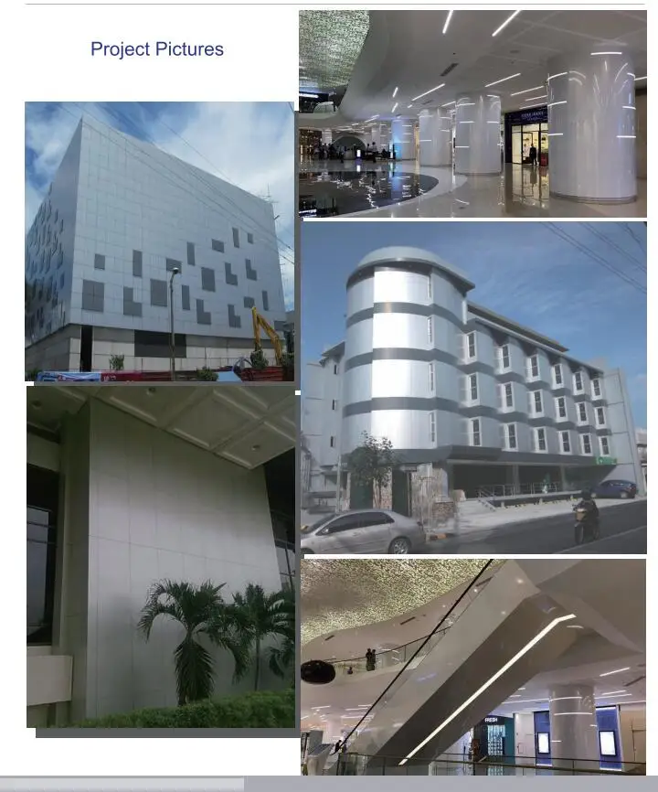 Silver Colour Alucobond Panels for Building Facades