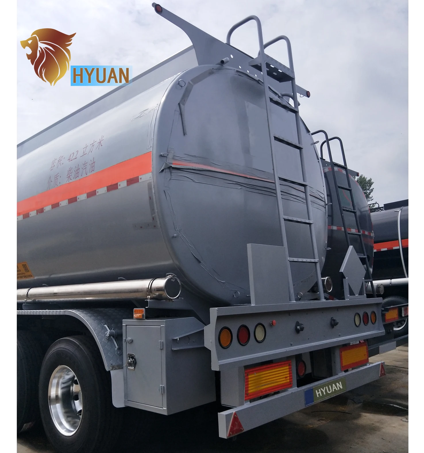 Hyuan 3 Axle Oil Tanker/ Fuel Tank Semi Trailer Tank Truck Oil Tank ...