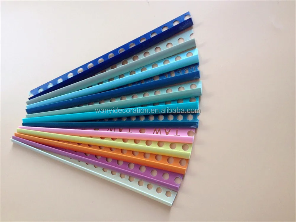 Opened Pvc Corner Tile Trim Of Grey Color - Buy Plastic Tile Trim ...