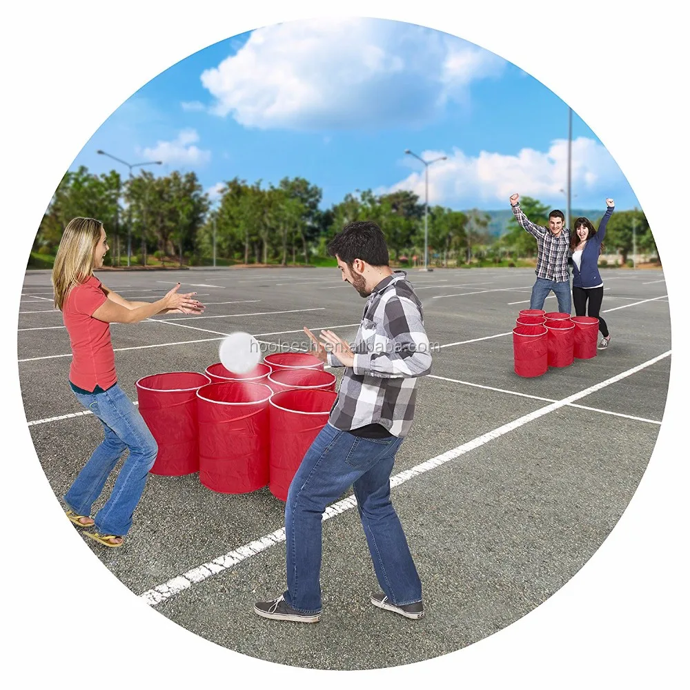 Outdoor Portable Tailgate Yard Bucket Games With 2 Inflatable Ball Yard ...