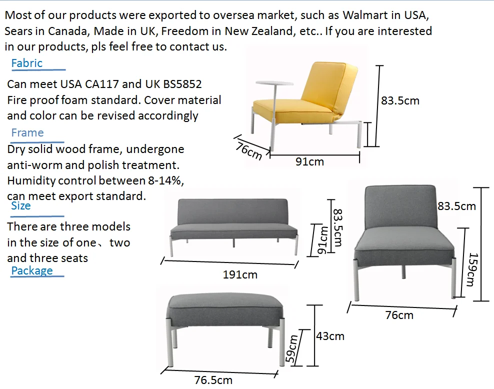 Nisco Fabric Living Room Furniture - Sectional Sofa Bed Sets