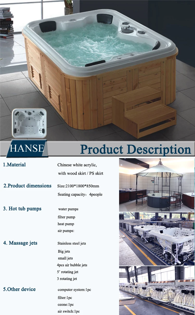 Spa-012 Air Control Valve Spa,4 Seater Spa Bathtub,4 Person Hot Tub ...