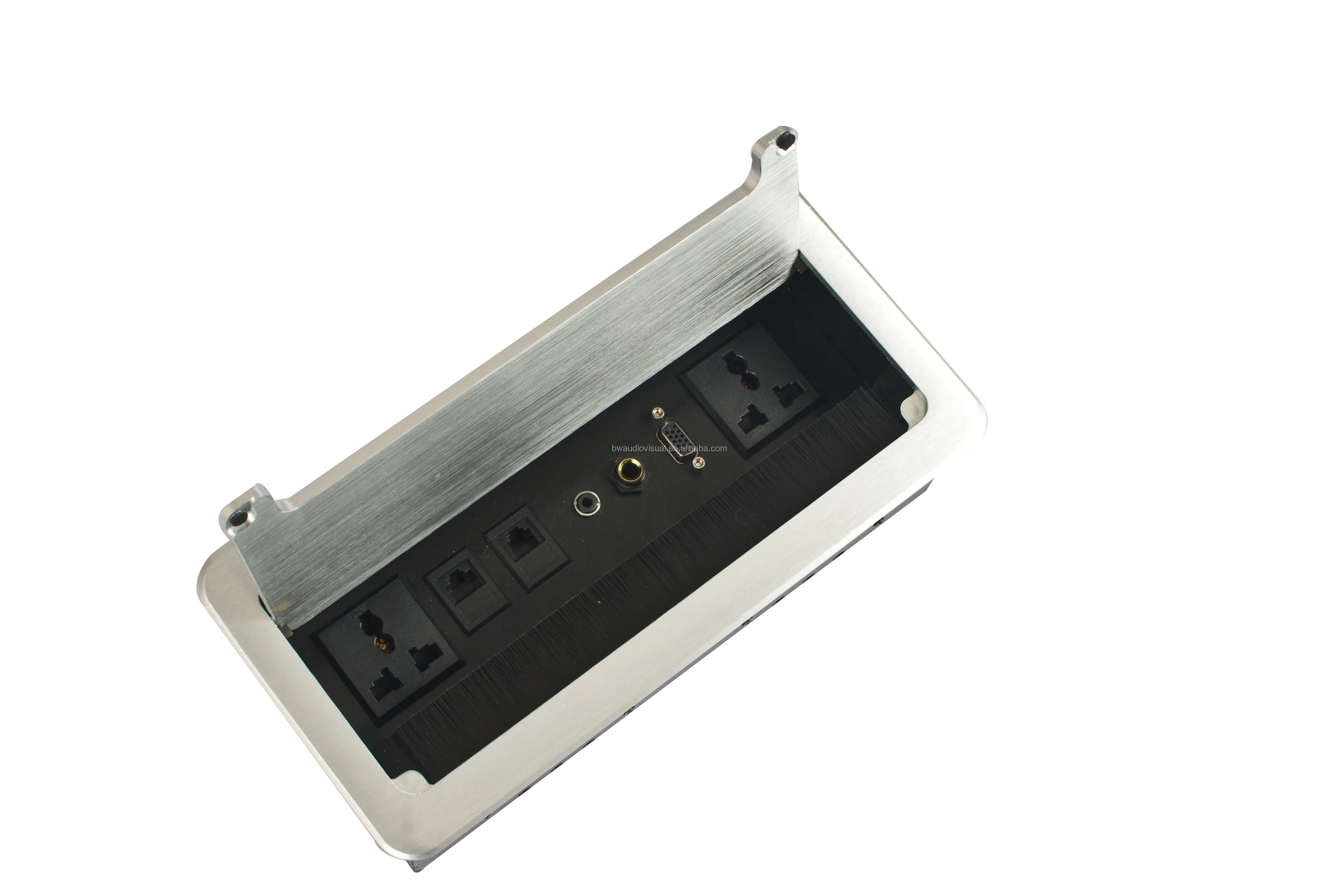 Bw Aluminum Brush Power Socket Desk Mounted For Meeting Table/desktop ...